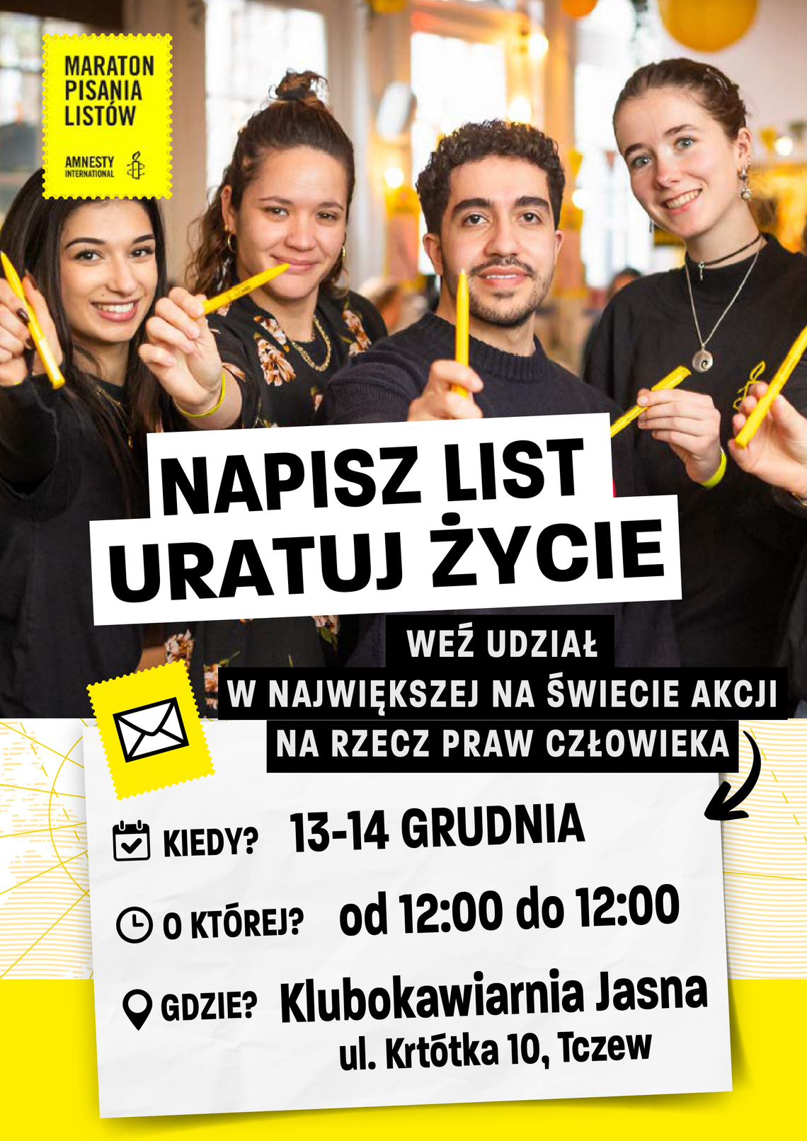 Maraton Pisania Listów Amnesty International 2025